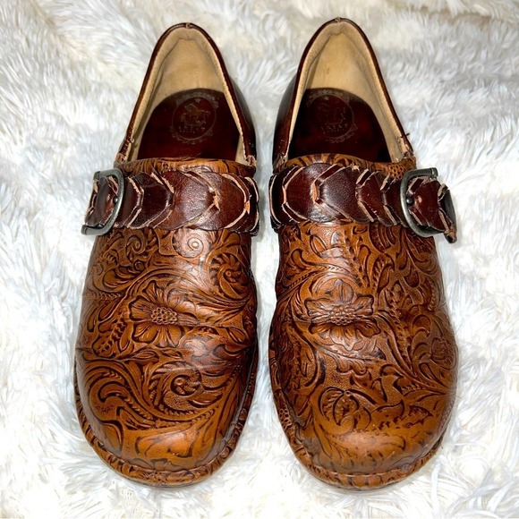 Ariat | Shoes | Ariat Womens Brown Leather Mule Clog Slipon Shoes ...